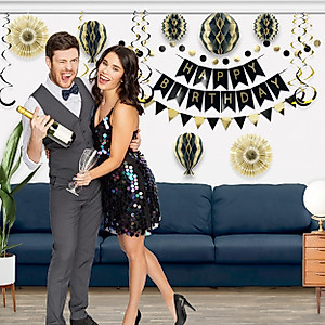 Premium Reusable Party Decorations - New Years Decorations 2024 - Multi-occasion Happy New Year Banner changes to Happy Birthday +more - Happy New Year Decorations 2024, New Years Eve Party Supplies