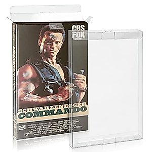 VHS Cover Storage Case, Clear VHS Cassette Display Case Container - 10 Packs