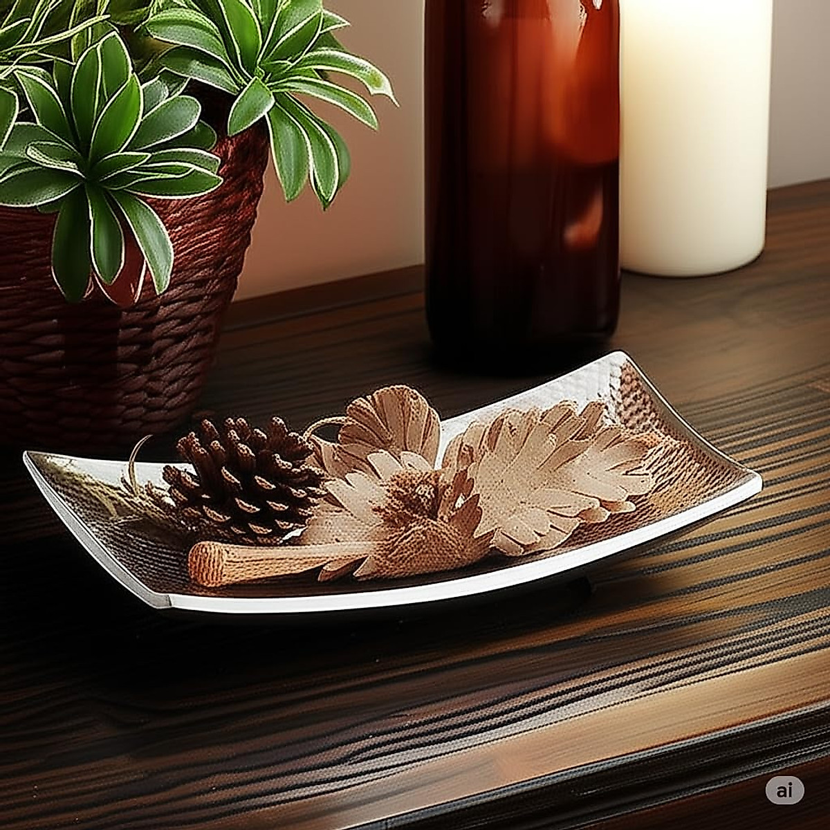 Elegance Serving Tray, 15", Silver