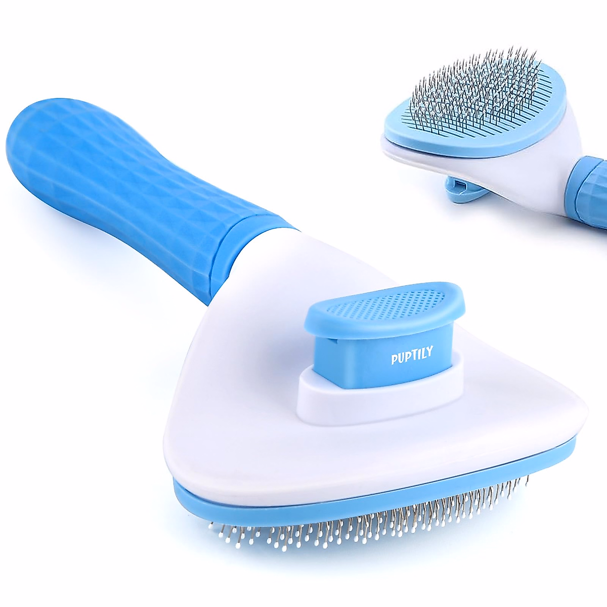 Cat Brush Self Cleaning Slicker Brush with Release Button, Dog Shedding Brush for Grooming, Cat Comb Pet Massage Tool Suitable for Long or Short Pet Hair Cleaner, Removes Tangles & Loose Fur