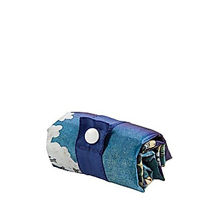 LOQI Art Lover Pocket, Hokusai Wave & Fuji Reusable Grocery Bags, One Size