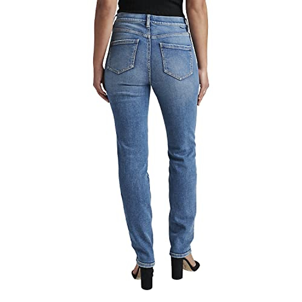 JAG Jeans Women's Valentina High Rise Straight Leg Pull-On Jeans-Legacy, Phoenix Blue, 8