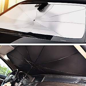 helloleiboo Car Windshield Sun Shade UV Rays and Heat Sun Visor Protector Foldable Reflector Umbrella brella Shield