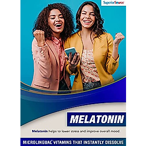 Superior Source Melatonin 1 mg, Under The Tongue Quick Dissolve Sublingual Tablets, 100 Ct, with Chamomile, Natural Sleep Support, Sublingual Melatonin, for Adults, Non-GMO