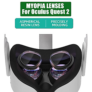 Myopia Glasses Lens Compatible with Oculus Quest 2 VR Headset accessories , customized Frame Plus Protecting Lens Combination 1 Pair (-5.00)