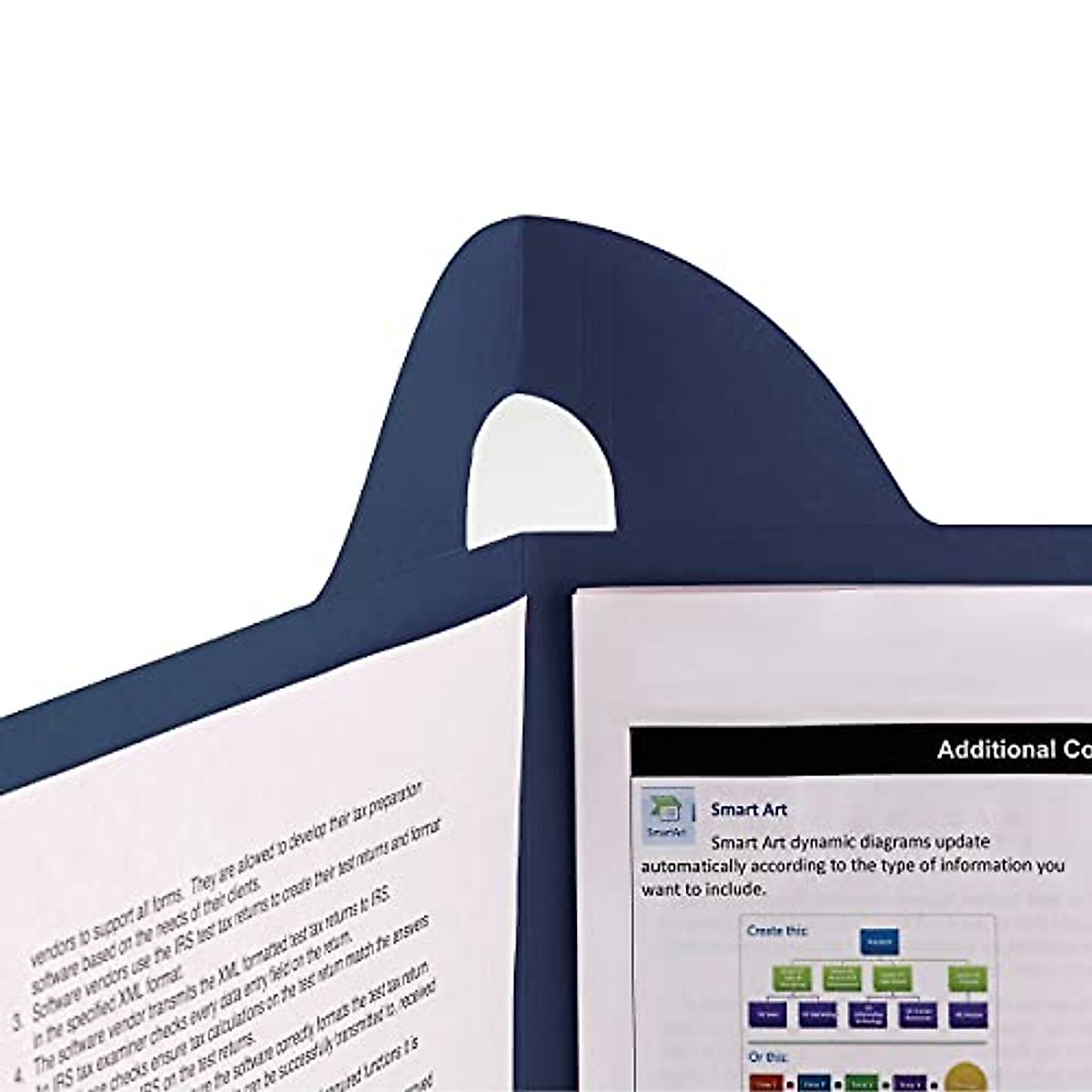 Smead Lockit Two-Pocket Heavyweight Folder, Letter Size, Dark Blue, 25 per Box (87982)