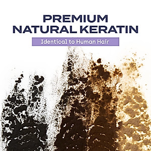 Toppik Hair Filler Keratin Hair Fiber Powder 12g - Hair Thickener for Women, Camoflauge Roots, Fills Hairline Gaps For Fuller Hair - Black