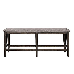 Liberty Furniture Industries Double Bridge Counter Bench, W60 x D15 x H26, Dark Brown/Gray