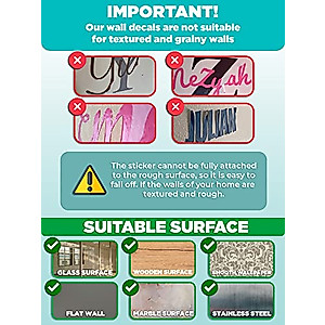 Custom Name & Initial - Premium Series - Baby Boy - Wall Decal Nursery for Home Bedroom Children (M511) (Wide 22" x 15" Height)