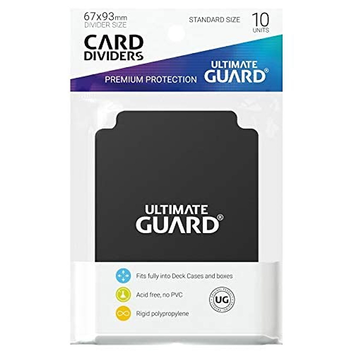 Ultimate Guard Black Card Dividers (10) Standard Size Individual Pack