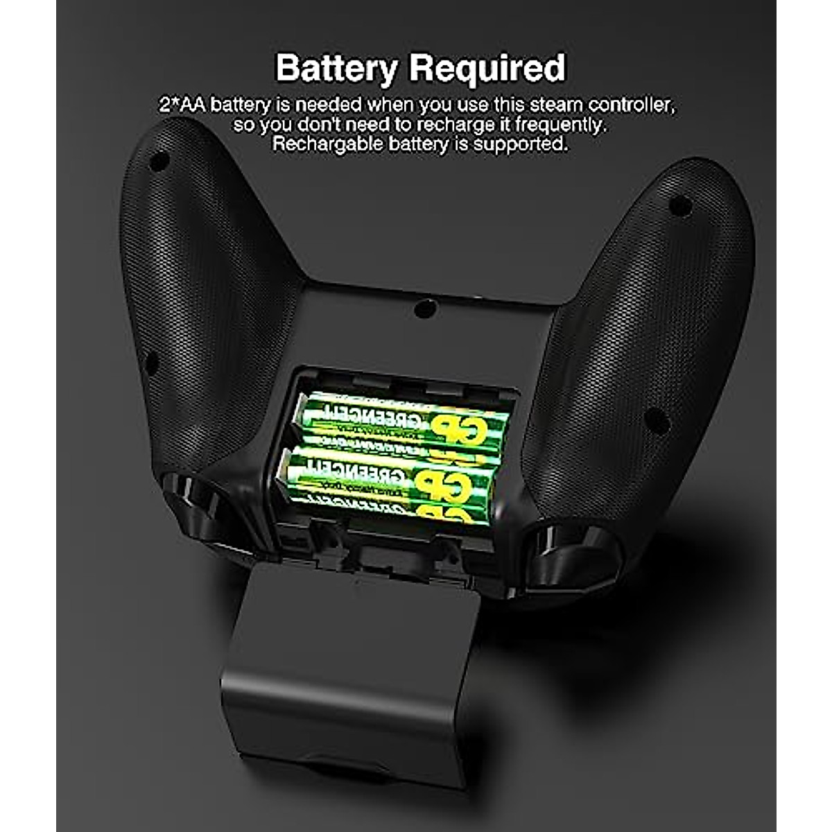 DOBE 𝙎𝙩𝙚𝙖𝙢 𝘾𝙤𝙣𝙩𝙧𝙤𝙡𝙡𝙚𝙧, Wireless Gaming Controller for Steam/Steam Deck/PC Windows/PS3, PC Gamepad with Adjustable Dual Vibration & Headphone Jack (Battery Required)