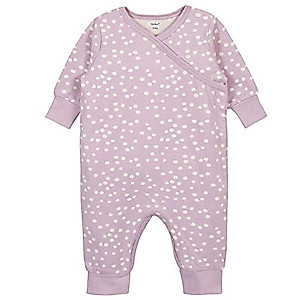 Grow by Gerber Baby Girls 3-Pack Coverall Set, Pink/Ivory, 3-6 Months