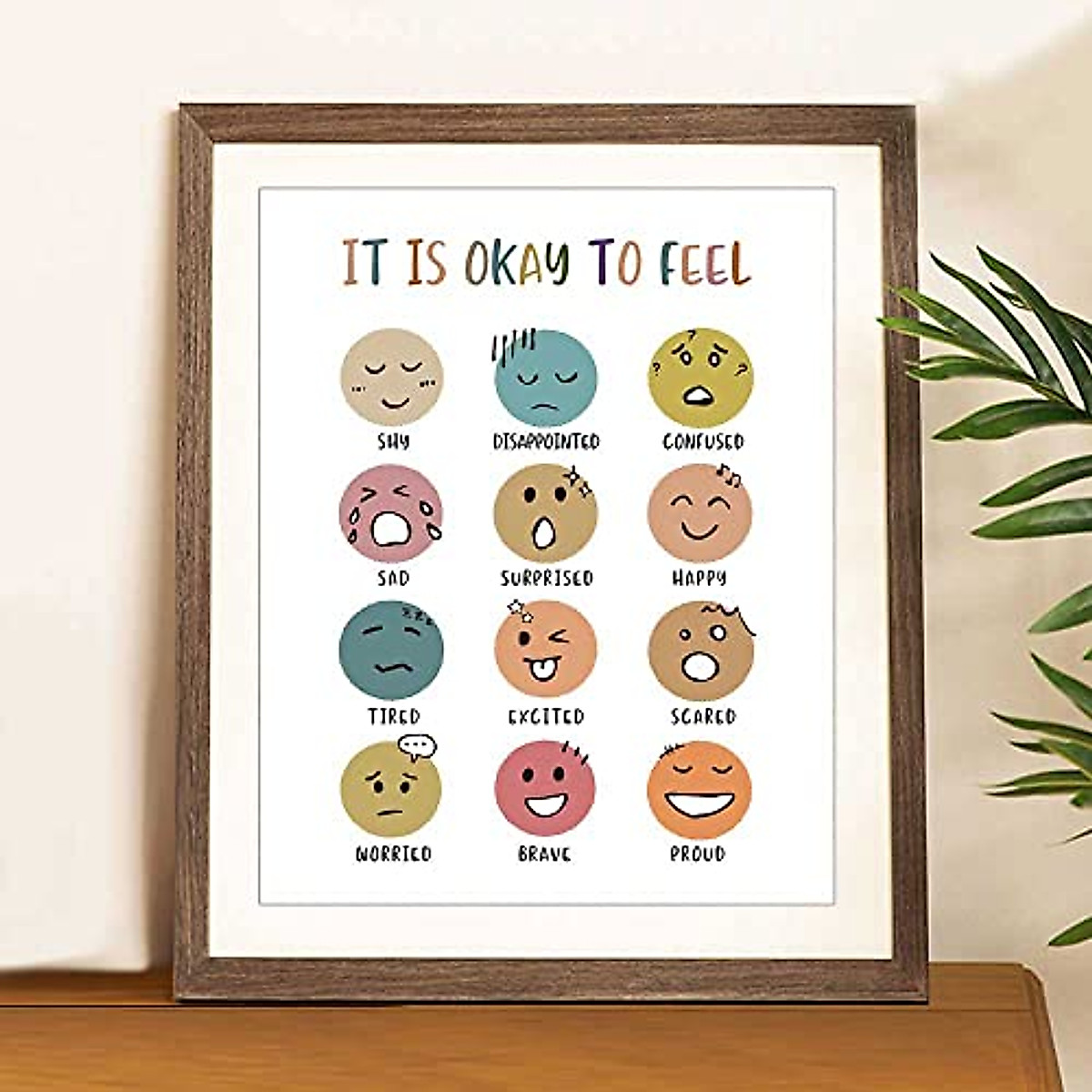 It Is Okay To Feel, Boho Classroom Decor, Mental Health, Playroom Decor, Child Art, Back To School, Teacher Gifts, Classroom Decor, Classroom Wall Decor, No Framed (8X10 INCH)
