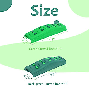 monleelnom Children's Outdoor Wave-Shaped Balance Beam Stepping Stones Children's Obstacle Course Five-Star Pattern Non-Slip Texture The Bottom is Equipped with Non-Slip mats (4CS)