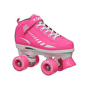 New Epic Galaxy Elite Pink Quad Roller Skate 3 Pc. Bundle w/Bag & Extra Laces (Pink & Black)! (Youth 5)