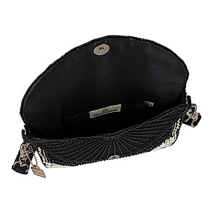 Mary Frances Back to Nature Shoulder Handbag, Black