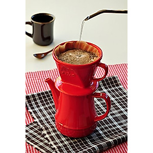 Serec DCP-60 Coffee Dripper and Pot, Red, 1 Pair