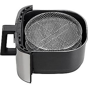 GoWISE USA 7-Quart Air Fryer & Dehydrator Max Steel XL- with Touchscreen Display with Stackable Dehydrating Racks with Preheat & Mute Functions + 100 Recipes (Stainless Steel)