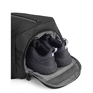 Kah&Kee Compact Gym Work Backpack Waterproof Travel School Bag Good for Laptop and Multipurpose (Black II)