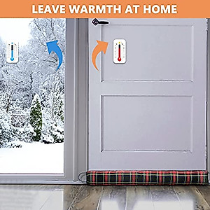 Under Door Draft Stopper 38 Inches Noise Blocker for Door Bottom Air Seal Insulation and Soundproof, Heavy Duty Weather Guard Snake Stripping,Tartan Check Navy Blue