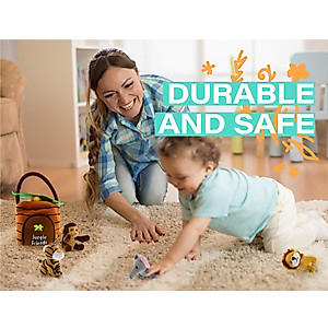 Etna 5-Piece Bunny Condo Play Set with Sounds - Stuffed Rabbit Carrier and Tiny Plush Bunnies for Imaginative Play