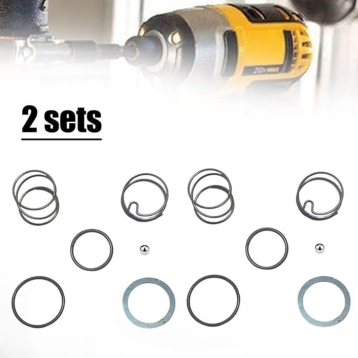 2 SET N078434 N089668 Spring Kits with Steel Ball for Dewalt Impact DCF885 DCF886