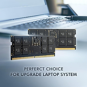 TEAMGROUP Elite SODIMM DDR5 32GB (2x16GB) 4800MHz (PC5-38400) CL40 Non-ECC Unbuffered 1.1V 262 Pin Laptop Memory Module Ram - TED532G4800C40DDC-S01
