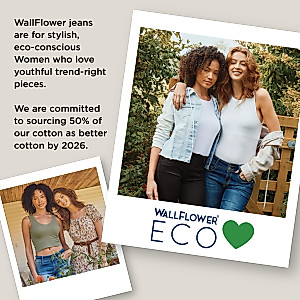 WallFlower Women's Flirty Curvy Crop High-Rise Insta Stretch Juniors (Standard and Plus), Paradise, 9