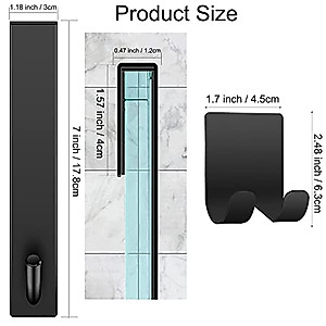 Windefun Stainless Steel Showe Door Hooks,Stainless Steel Powerful Adherive Hooks,for Frameless Glass Bathroom Doors,Can Hang Towels，Bathrobes，Coat Bag etc.