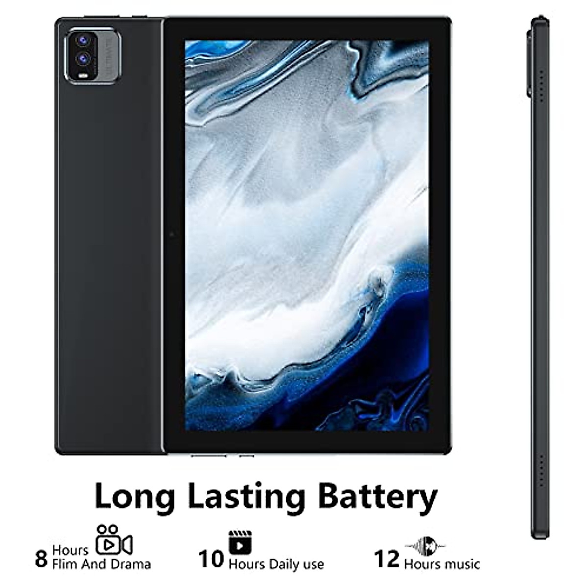 10 inch Tablets, Android 11.0 Tablets, 6GB+128GB, 512GB Expand, Quad-Core, Dual Camera, HD Touch Screen, BT, Wi-Fi 6, Google GMS