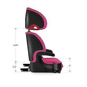 Clek Oobr High Back Booster Seat with Adjustable Headrest, Reclining Design, Latch System, and Retardant-Free Fabric, Mammoth