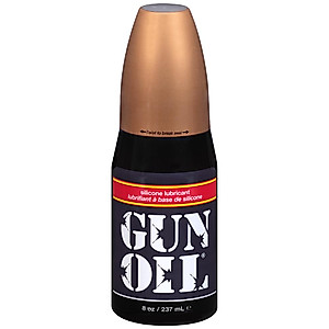 Gun Oil Silicone Based Lubricant 8 Ounce Personal Long-Lasting Sex Lube Condom & Latex-Safe Hypoallergenic Unscented No Residue Non Sticky Intimate Lubrication Works Underwater Couples, Men and Women