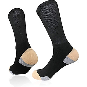 SYOLLAVE Womens Diabetic Athletic Crew Socks Non Binding Extra Wide bariatric Socks for Large Size Lympaedema Edema Swollen Foot