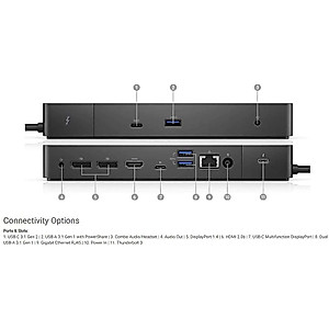 Dell WD19TB Thunderbolt Docking Station with 180W AC Power Adapter (130W Power Delivery)
