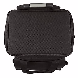 PICNIC TIME Cellar 6-Bottle Wine Carrier & Cooler Tote, Insulated Padded Wine Cooler Bag for Travel, Portable Water-Resistant Wine Bag, (Black with Gray Accents)