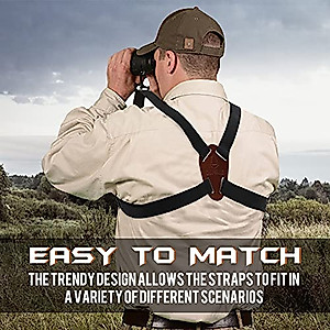 Binocular Harness Strap, X-shaped Decompression Binocular Strap, Binocular Chest Harness Suitable for Birding, Hunting, Hiking, and Rescue Activities