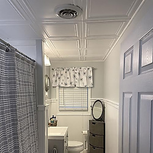 A La Maison Ceilings R24 Line Art Foam Glue-up Ceiling Tile (21.6 sq. ft./Case), Pack of 8, Plain White