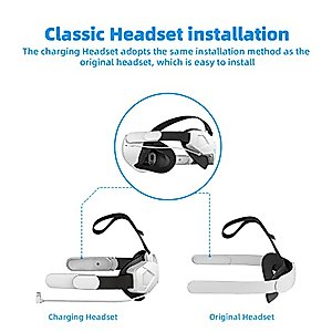 HiBloks Head Strap with Battery for Meta/Oculus Quest 2，5000mAh Power Bank with Elite Strap for Extend 3hrs Playtime, High Speed Charging VR Power, Adjustable Head Strap for Enhanced Support