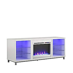 Ameriwood Home Fireplace TV Stand for TVs up to 70", White