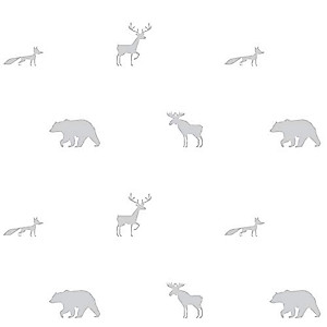 GROW WILD Changing Pad Cover 3 Pack | Soft & Stretchy Jersey Cotton | Baby Changing Table Pad Cover | Gray Diaper Changing Pad Covers for Girls or Boys | Wipeable Sheets | Grey White Woodland