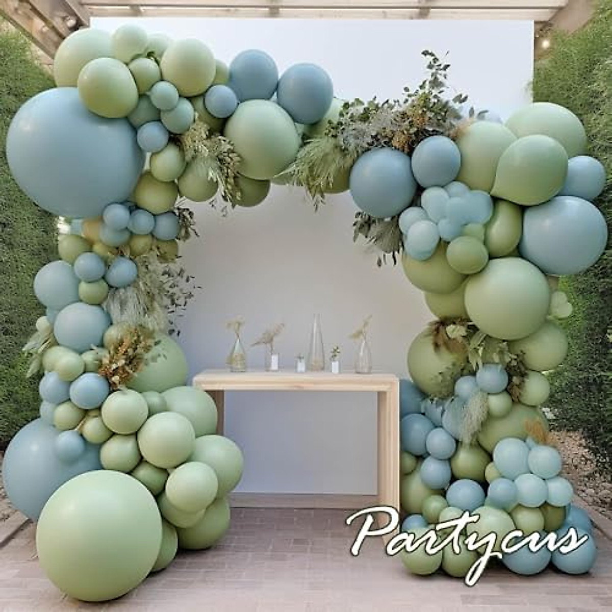Dusty Blue Balloon Garland Arch Kit - Double Stuffed Slate Blue Balloons Different Sizes for Baby Shower Gender Reveal Wedding Birthday Party Decoration