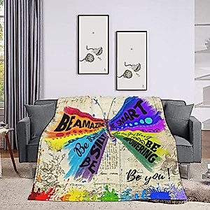 Inspirational Throw Blanket for Women Healing Blanket for Mom Wife Girlfriend Inspiring Butterflies Gets Well Soon Gifts Blanket Care Hope Thoughts Hug Blankets Positive Energy Sympathy Compassion