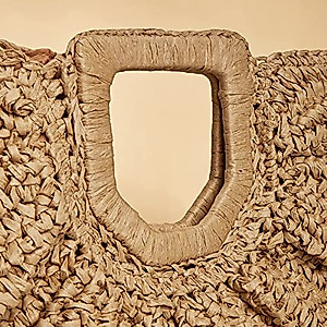 Straw Beach Bag for Womens Summer Handwoven Straw Travel Beach Tote Bags Stylish Straw Totes Handbags 2023