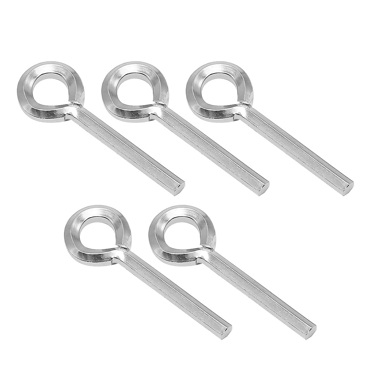 Vkinman 5 pcs 7/32 inch Allen Wrench Keychain Standard Hex Dogging Key w/Full Loop