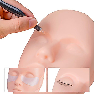 Lash Mannequin Head, Practice Training Head,for Make Up and Lash Extention,Cosmetology Doll Face Head,Soft-Touch Rubber Practice Head,Easy to Clean by Skincare Essential Oil. (Skin colour)