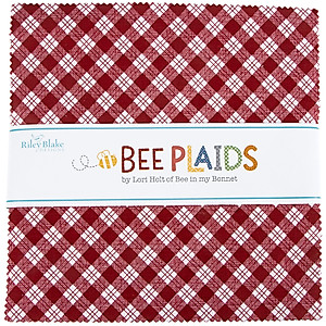 Lori Holt Bee Plaids 10" Stacker 42 10-inch Squares Layer Cake Riley Blake Designs 10-12020-42