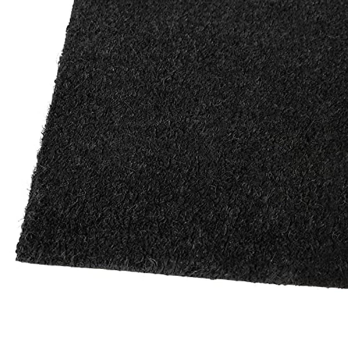 Flash Furniture Harbold Indoor/Outdoor Coir Doormat - Solid Black Fibers - 18" x 30" - Non-Slip Backing