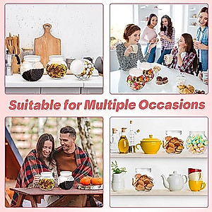 Umigy 4 Sets Plastic Candy Jar with Lid for Candy Buffet with Mini Acrylic Plastic Kitchen Scoop 42 oz Clear Candy Container Plastic Cookie Jar for Kitchen Counter Decorative Plastic Jar with Lid