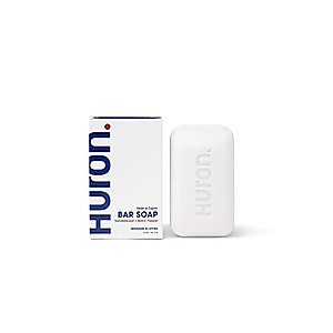 Huron Bar Soap for Men - Hydrating Body Soap - Vitamin-Rich Soap With Shea Butter & Coconut Oil - Keeps Skin Clean, Smooth, & Moisturized - Sandalwood + Black Pepper, 1 Bar