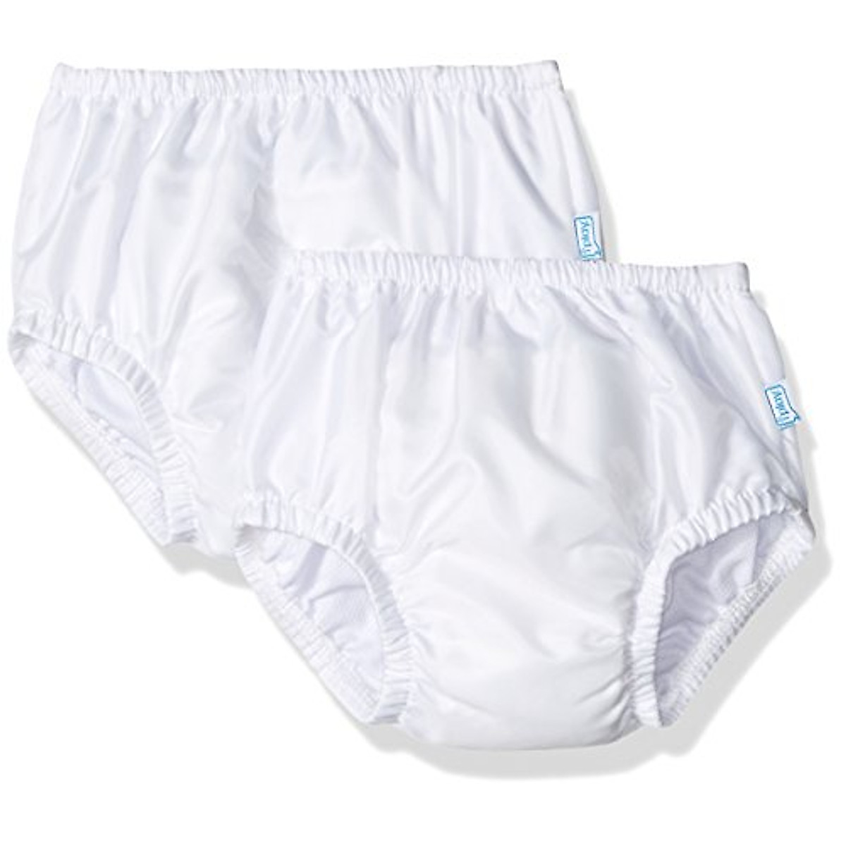 i Play. by green sprouts Unisex-Baby Reusable Swim Diaper (2pk) | No Other Diaper Necessary, UPF 50+ Protection,White/Pull On, 12 Months